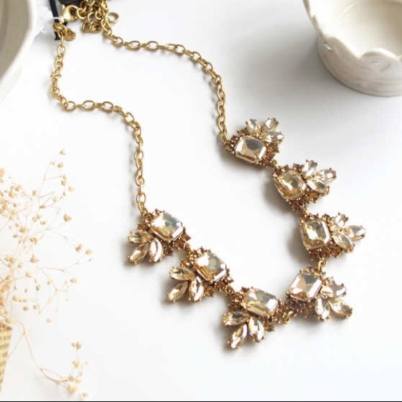 J. Crew | Jewelry | Jcrew Golden Flower Statement Necklace | Poshmark